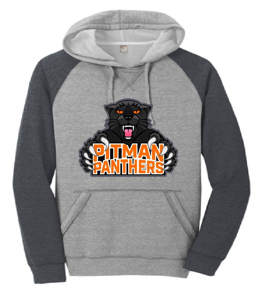 Pitman Panther Claws Print TT Grey Hoodie | The Corner Press